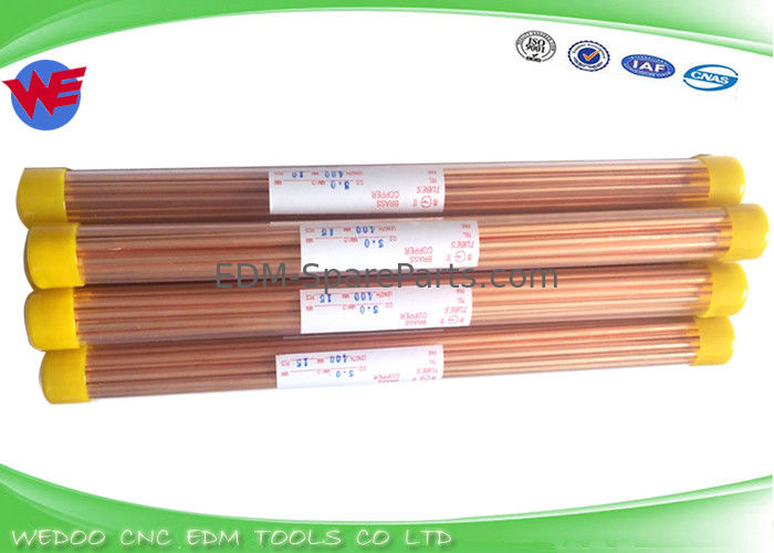 Single Hole EDM Copper Electrode 5.0x400mmL For Small Hole EDM Drilling ...